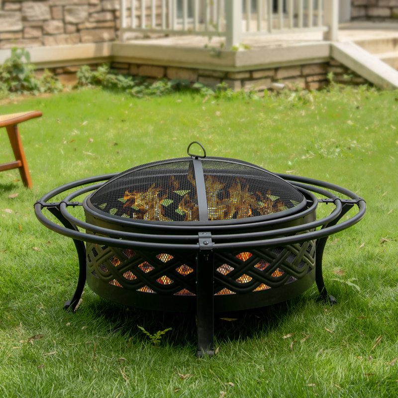 Arlmont & Co. Soraida 36 Inch Outdoor Wood Burning Fire Pit & Reviews | Wayfair